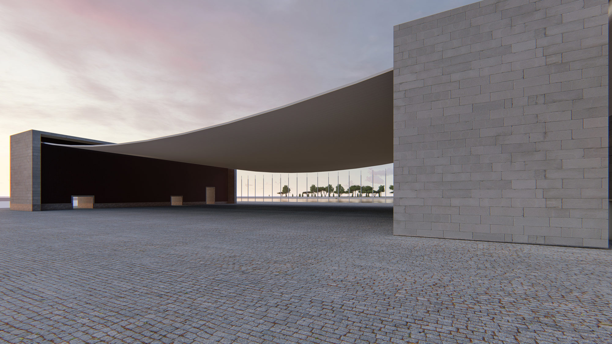 Architekturvisualisierung – Portuguese Pavilion – elenarurua.designstudio