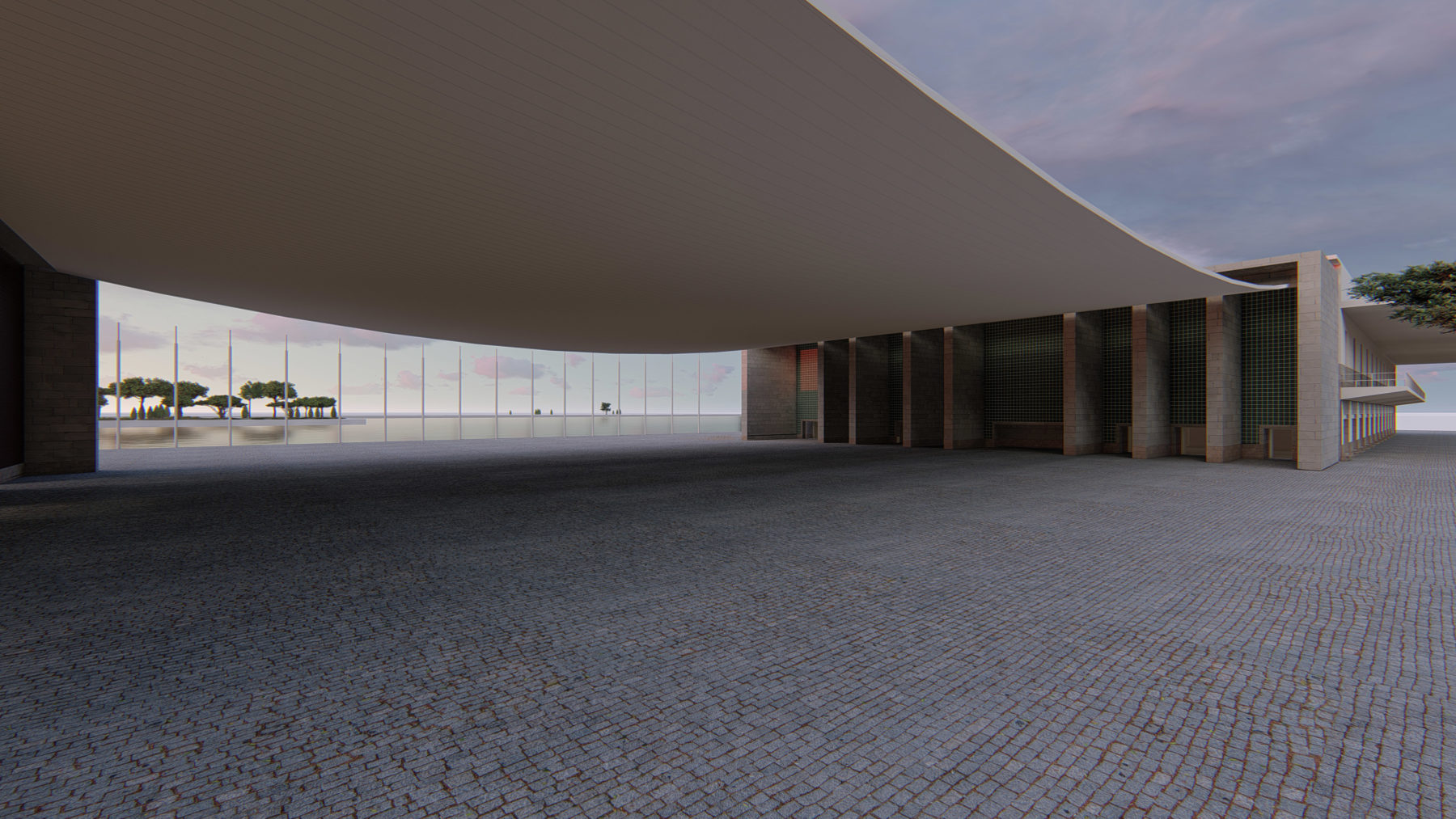Architekturvisualisierung – Portuguese Pavilion – elenarurua.designstudio
